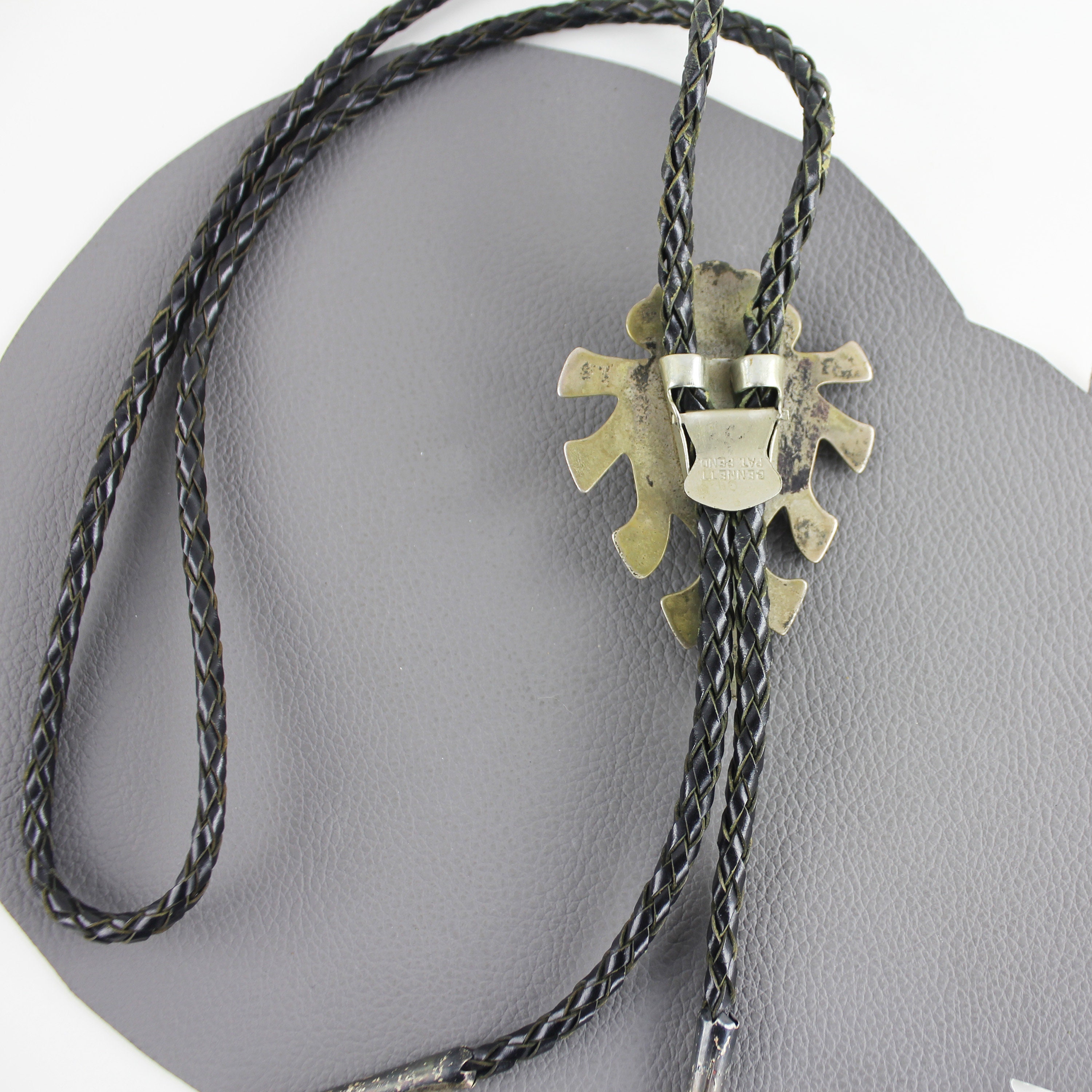 Brass Bolo With White Stone Bear and Green Stone Western Bolo Tie - Etsy
