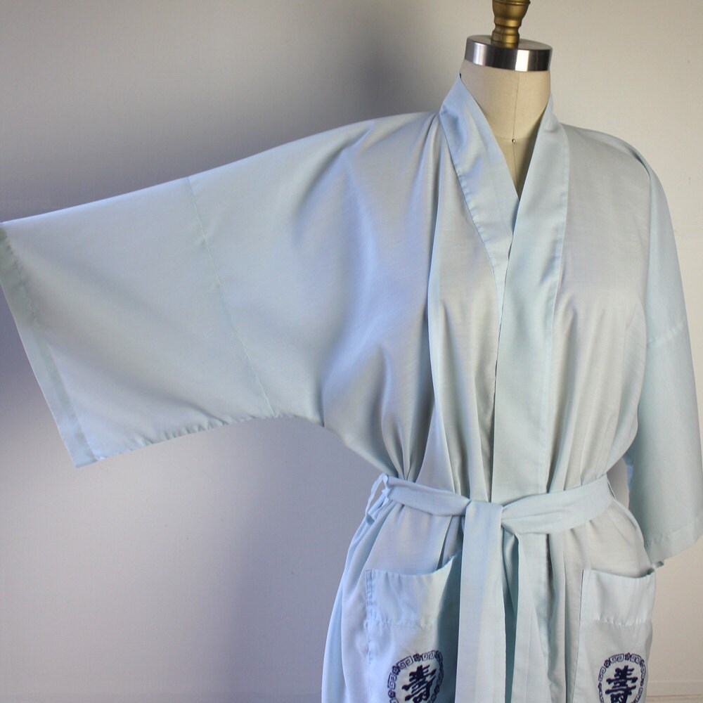 Baby Blue Kimono Robe - Etsy