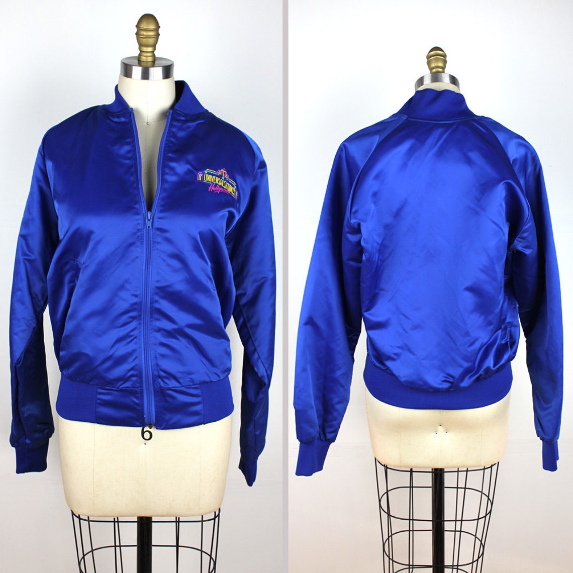 Blue Satin Universal Studios Hollywood Zip up Jacket - Etsy