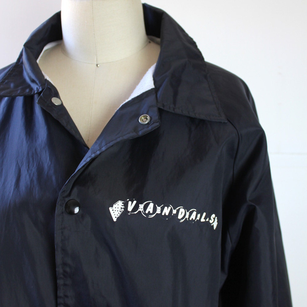 Vintage Vandals Navy & White Windbreaker Jacket Size Extra Large - Etsy