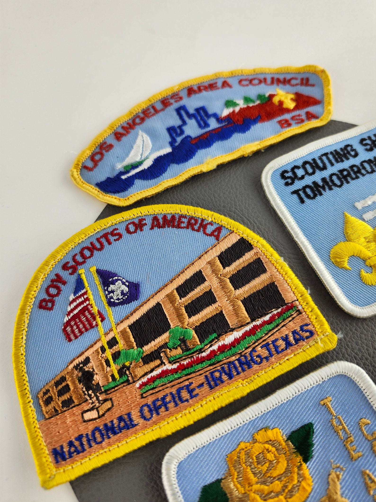 Boy Scout Badges Iron on Patches Vintage 1980s Tournament of Roses ...
