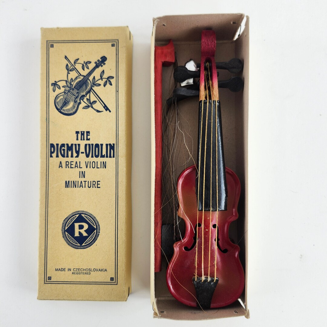 Pigmy Violin A Real Violin in Miniature Made in Czechoslovakia Vintage ...