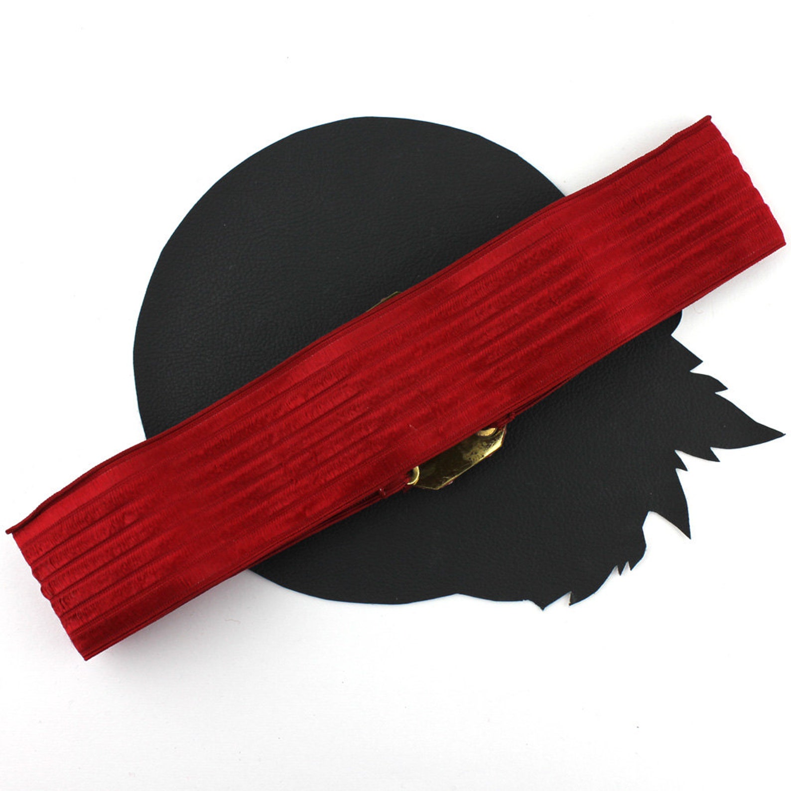 Red & Gold Rhinestone Vintage Elastic Belt 25 Inches - Etsy