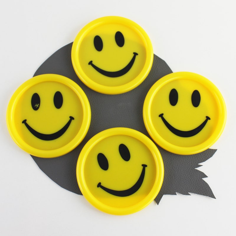 Smiley Face Coasters - Etsy