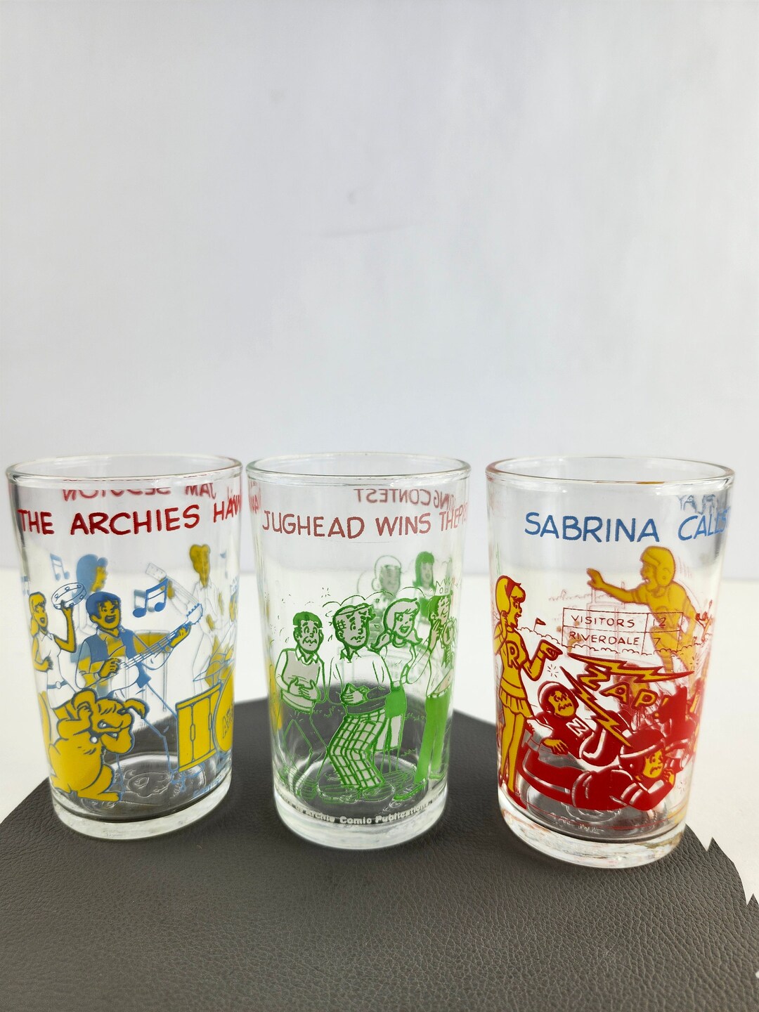 Archie Jughead Sabrina Small Drinking Glasses Kids Vintage Glass Cups ...
