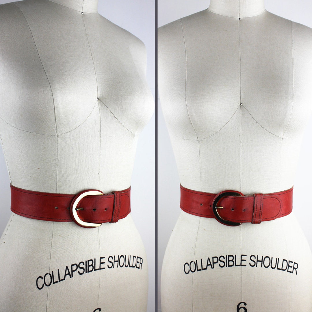 Vintage Rust Orange Distressed Leather Belt Size 30 - Etsy