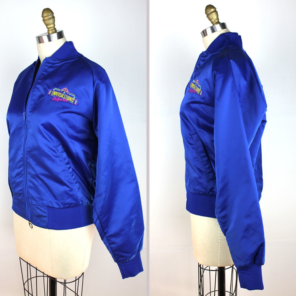 Blue Satin Universal Studios Hollywood Zip up Jacket - Etsy