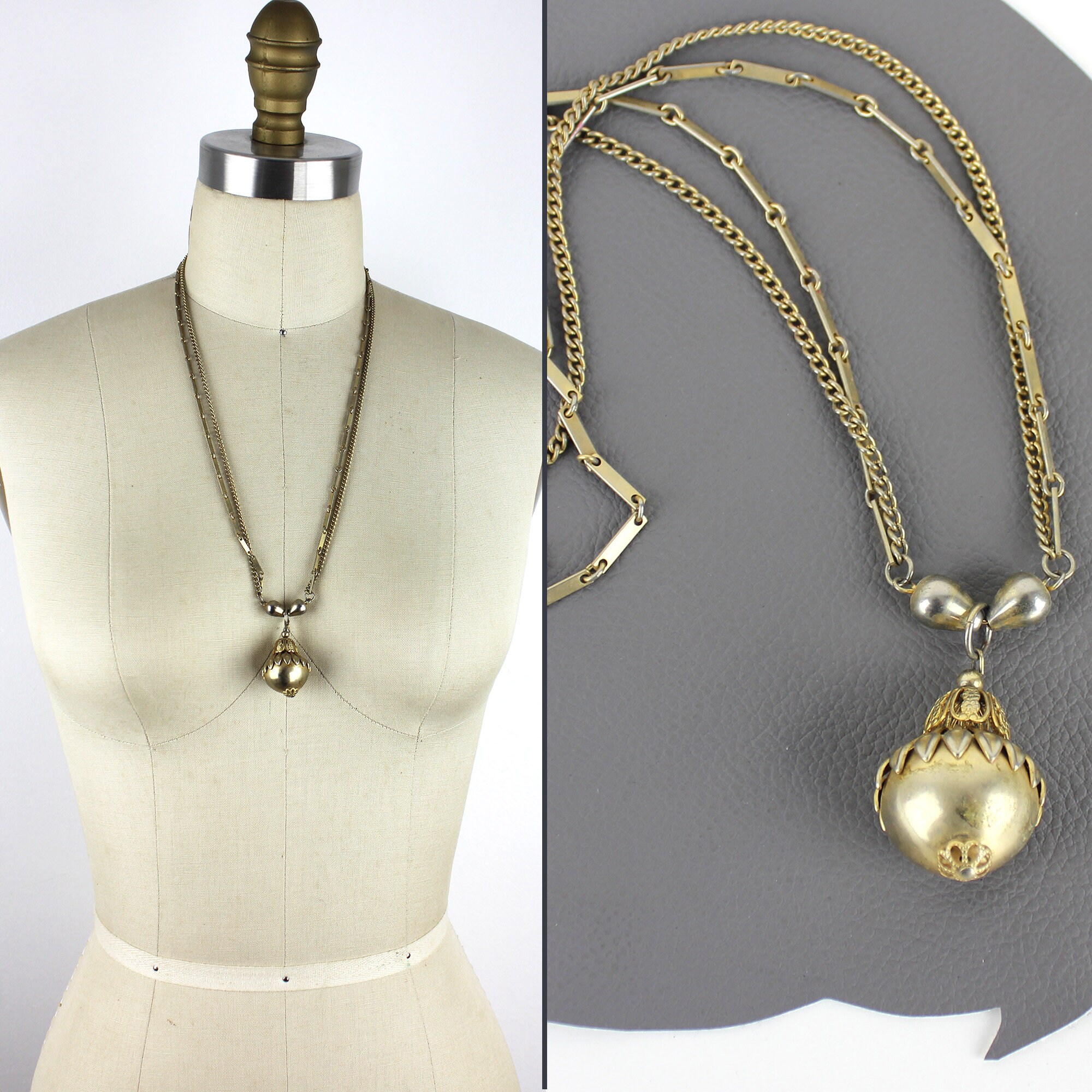 Moroccan Style Gold Brass Vintage Necklace - Etsy