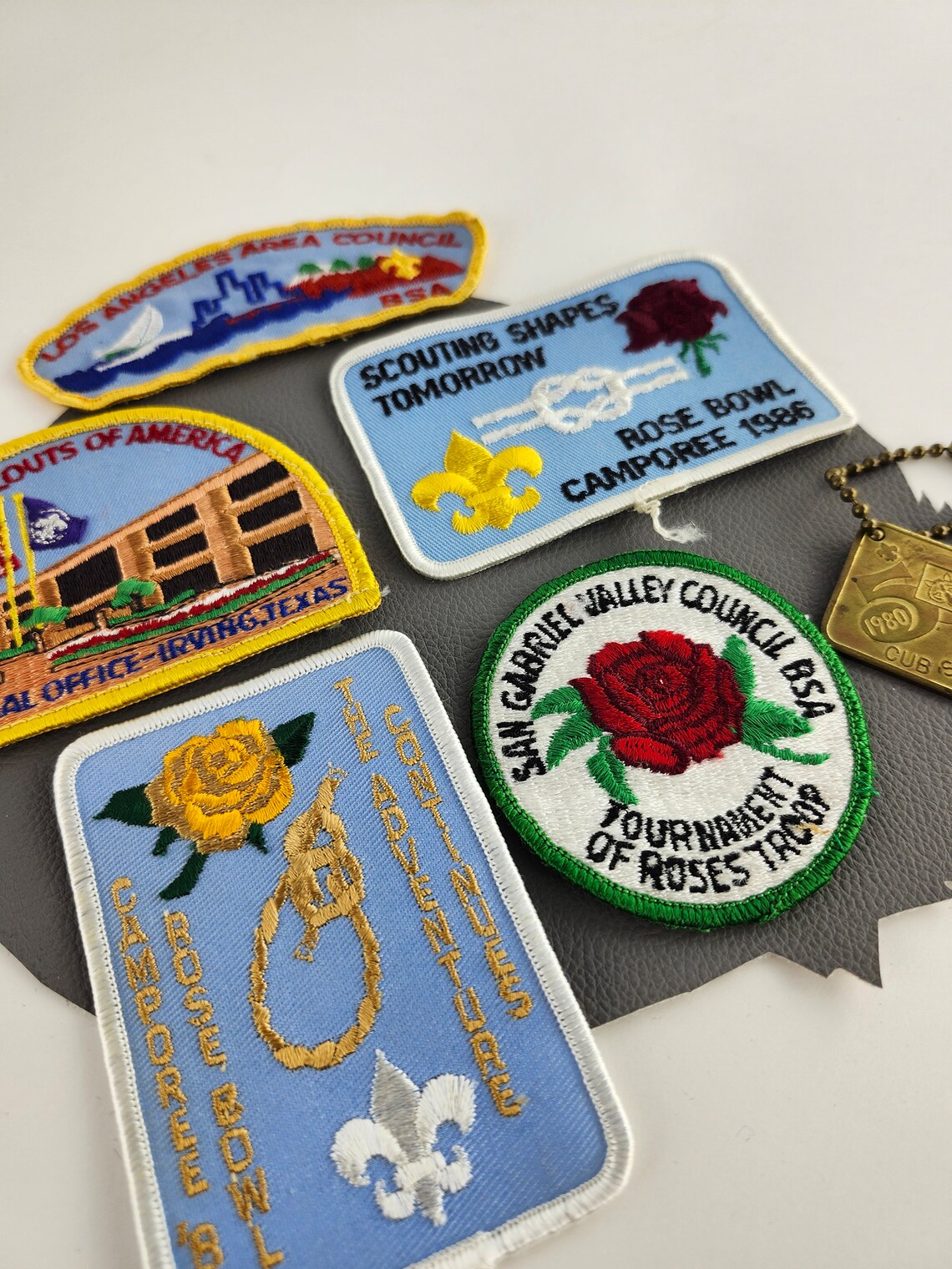 Boy Scout Badges Iron on Patches Vintage 1980s Tournament of Roses ...