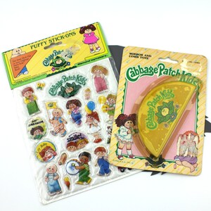 Vintage Cabbage Patch 80s Puffy Stickers & Comb Mirror Set / Cabbage ...