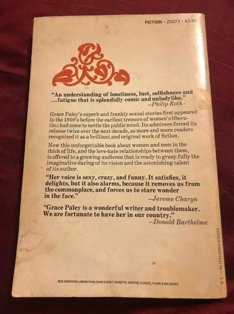 1973 the Little Disturbances of Man, Grace Paley - Etsy