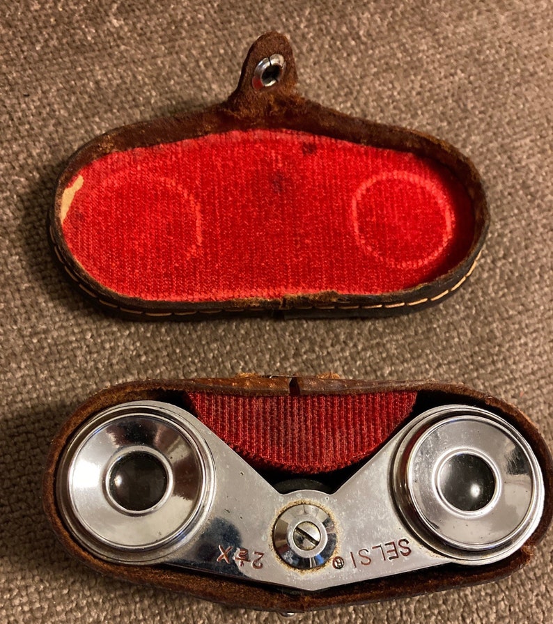 Selsi 2 1/2 X Black Metal and Leather Opera Glasses/binoculars | Etsy