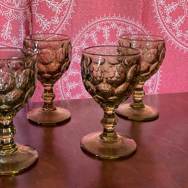 Imperial Green Thumbprint Goblet - Etsy