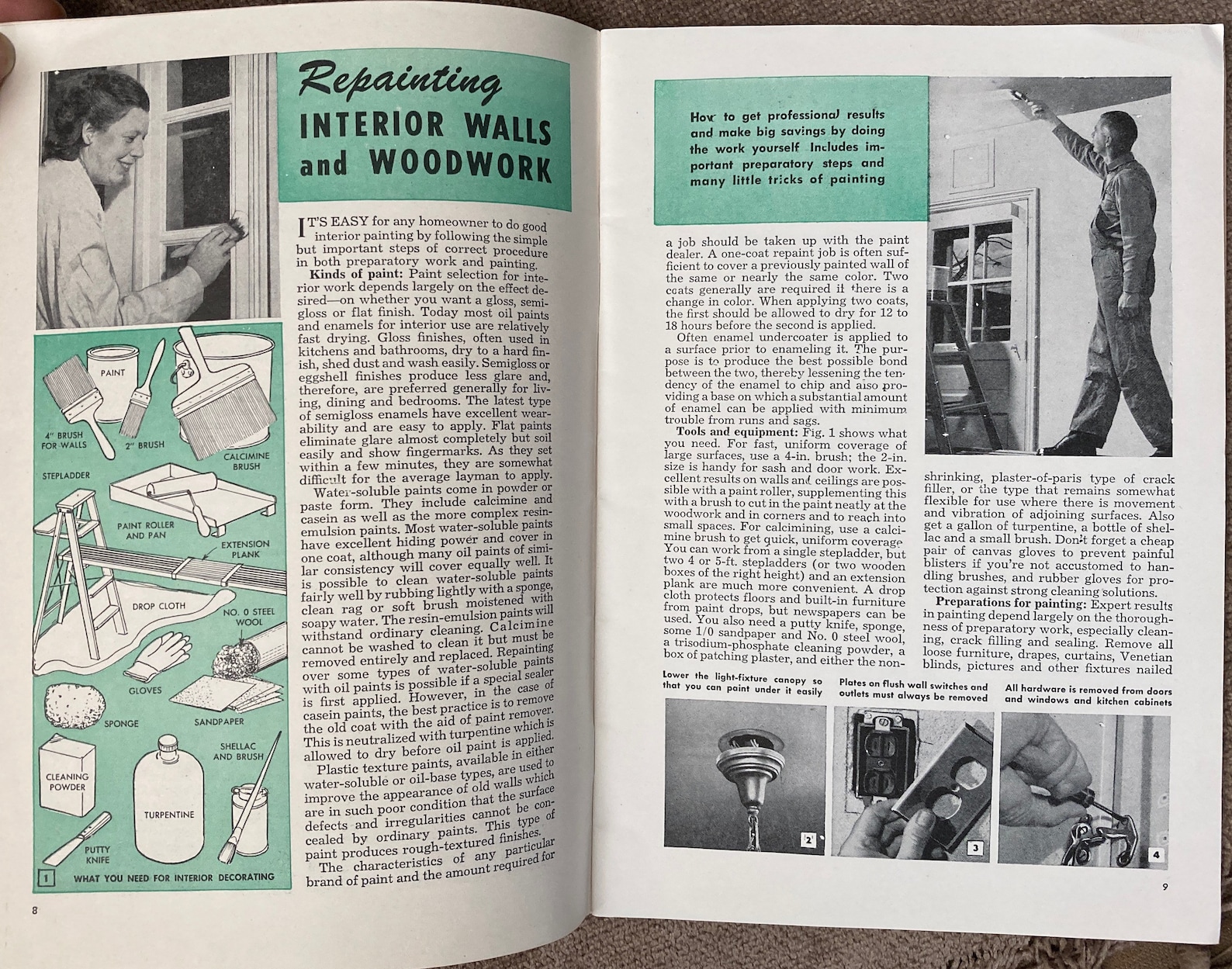 1950s Popular Mechanics Do-it-yourself NO. 1 How to Paint | Etsy