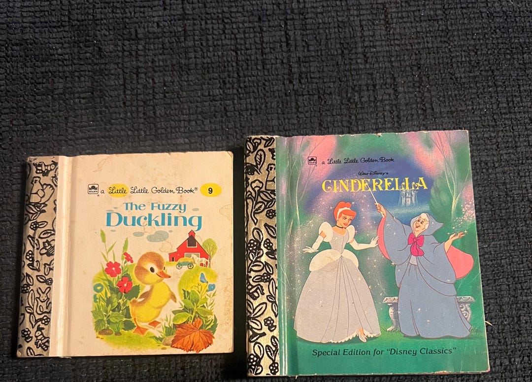 Little, Little Golden Books, the Fuzzy Duckling and Cinderella - Etsy
