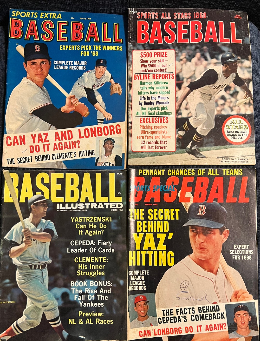 1968 Baseball Magazines (4) - Etsy