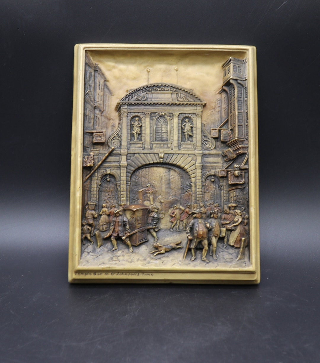 A.osborne Ivorex Relief Wall Plaque Temple Bar, Ireland o'johnson's ...