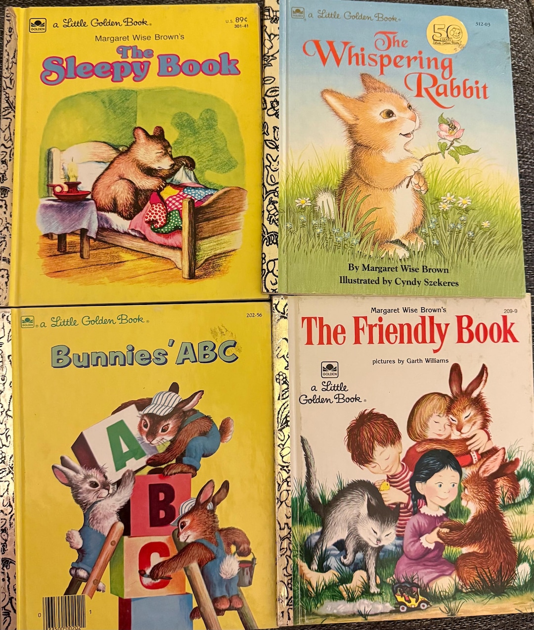 Little Golden Books Bunnies' ABC + Margaret Wise Brown's the Sleepy ...