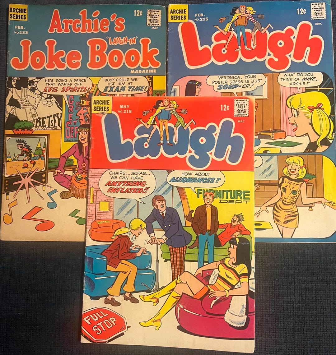 Archie Series 1969 Feb. No. 215 Laugh, May No. 218 Laugh, Feb. No. 133 ...