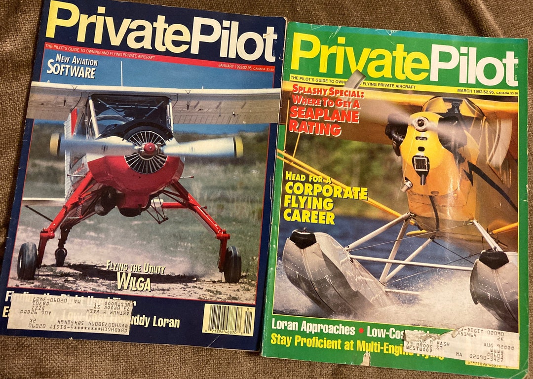 1992 Private Pilot Magazines, January and March, "the Pilot's Guide to ...
