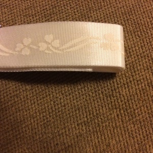1950's Vintage White Rayon Wright's Ribbon With a White Four Leaf ...