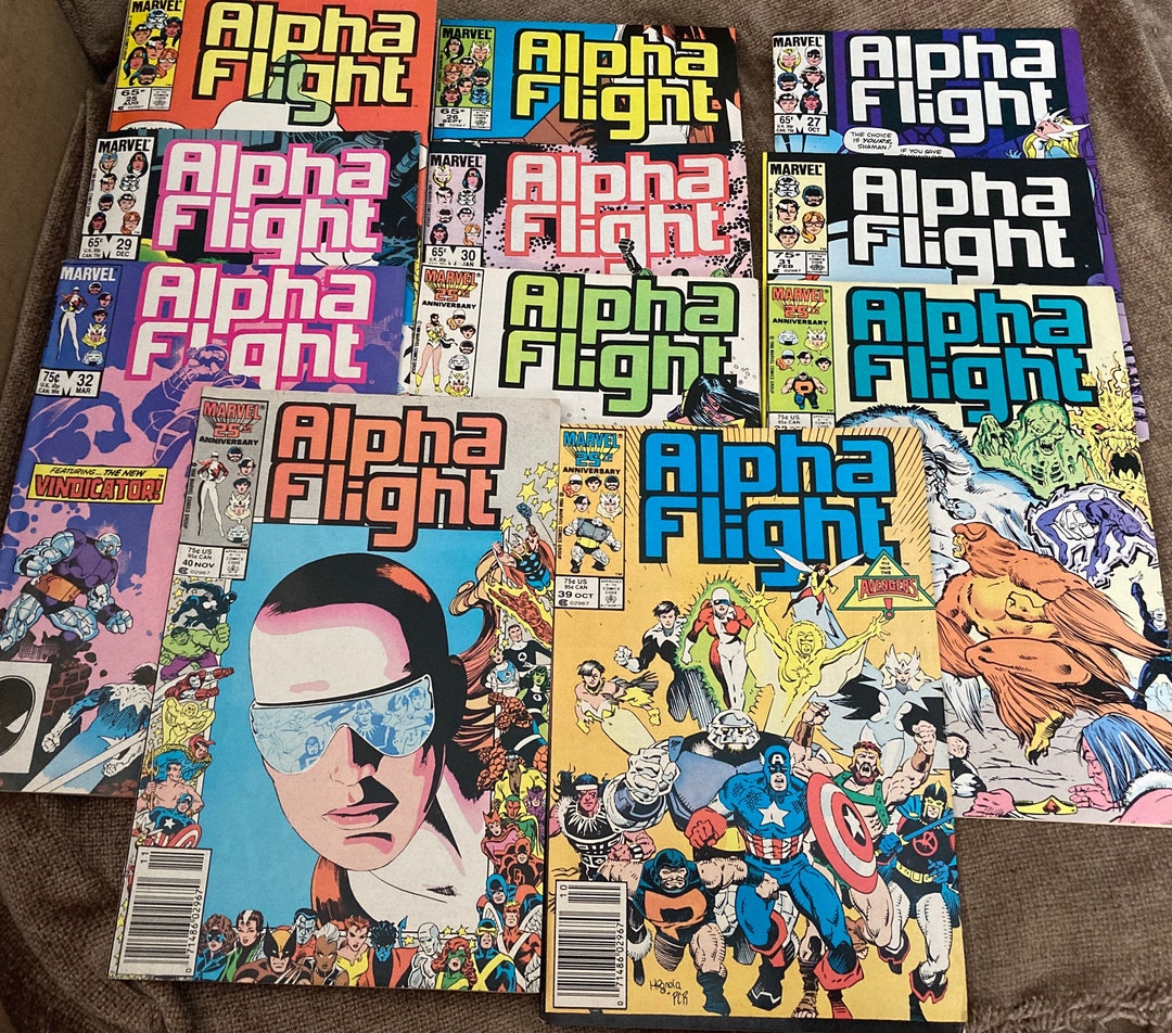 1980's Marvel First Series Alpha Flight Comics, 25, 26, 27, 28, 29, 30 ...