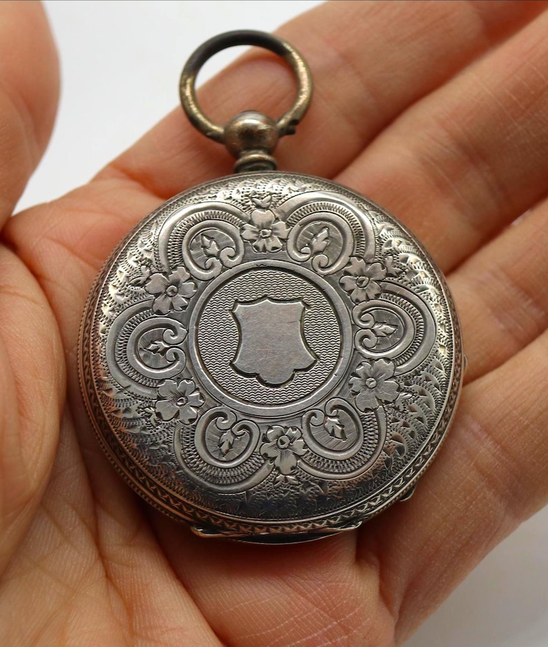 1800s Swiss Key Wind Pocket Watch - .800 Silver #4790 Running - Etsy