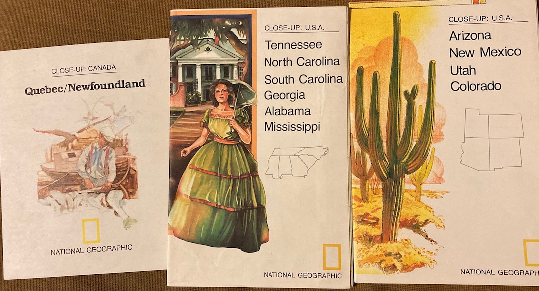 1970’s National Geographic Close-up: USA Maps - Etsy