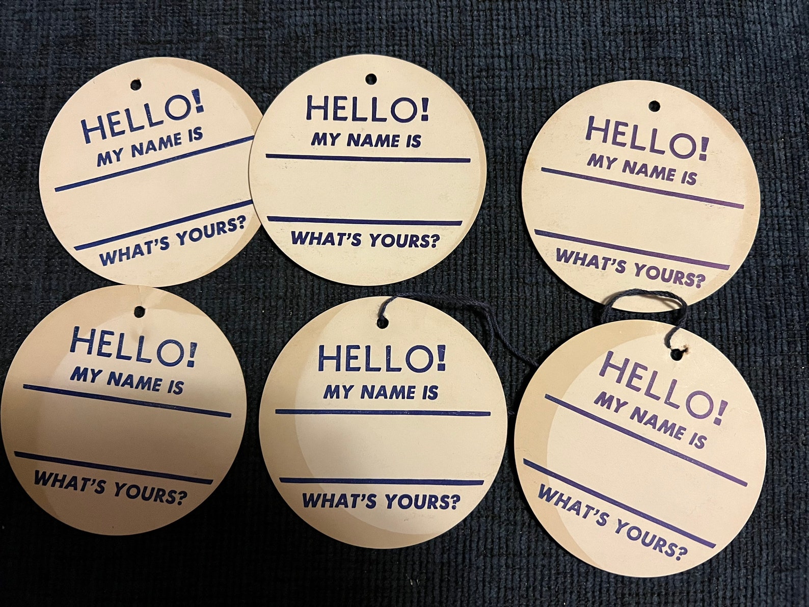 1950's Dennison Hello My Name is Strung Tags (18 +) - Etsy