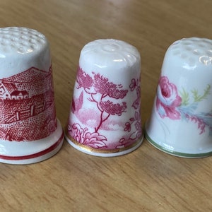 Five Assorted Porcelain Thimbles - Etsy