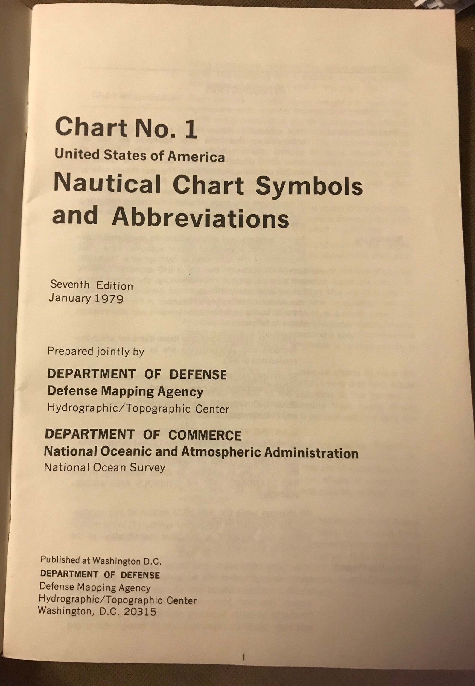 1979 Chart No 1 United States Symbols and Abbreviations, Department of ...