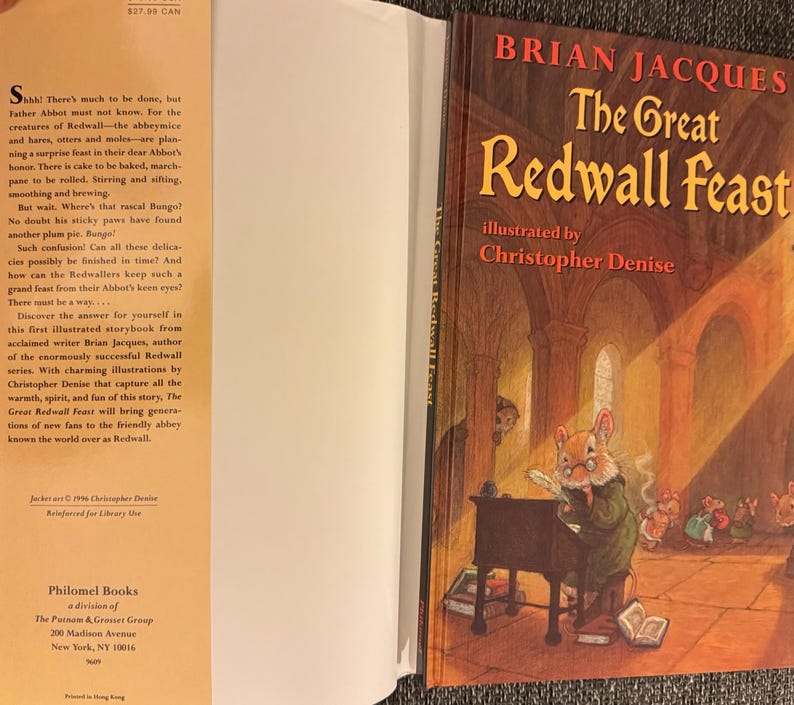 Brian Jacques, the Great Redwall Feast & a Redwall, First Editions ...