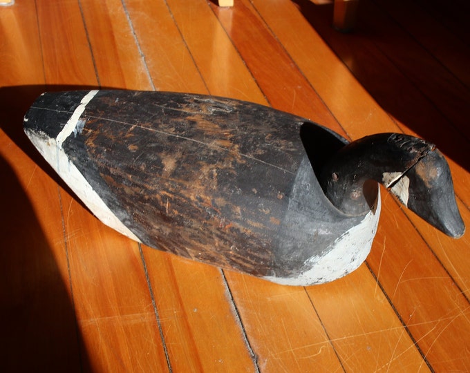 Canadian Goose Decoy 1920s -life Size - Hand Carved With Weight ...