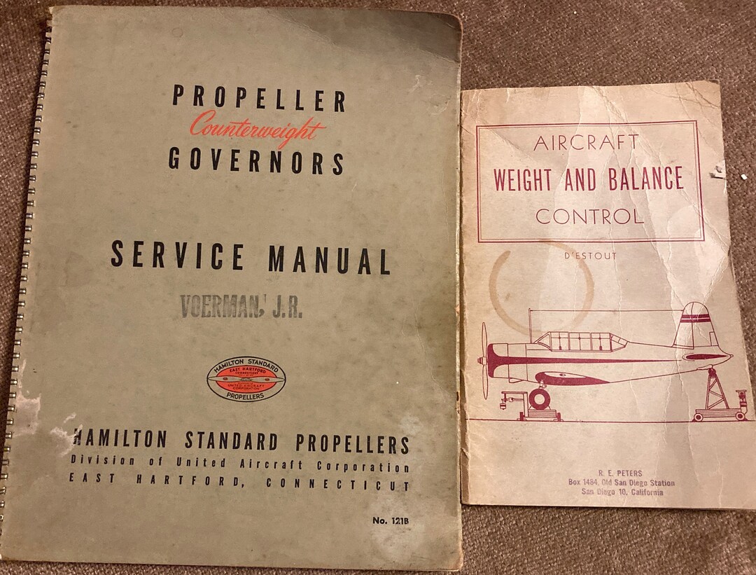 1940’s Propeller Counterweight Governors Service Manual-hamilton ...