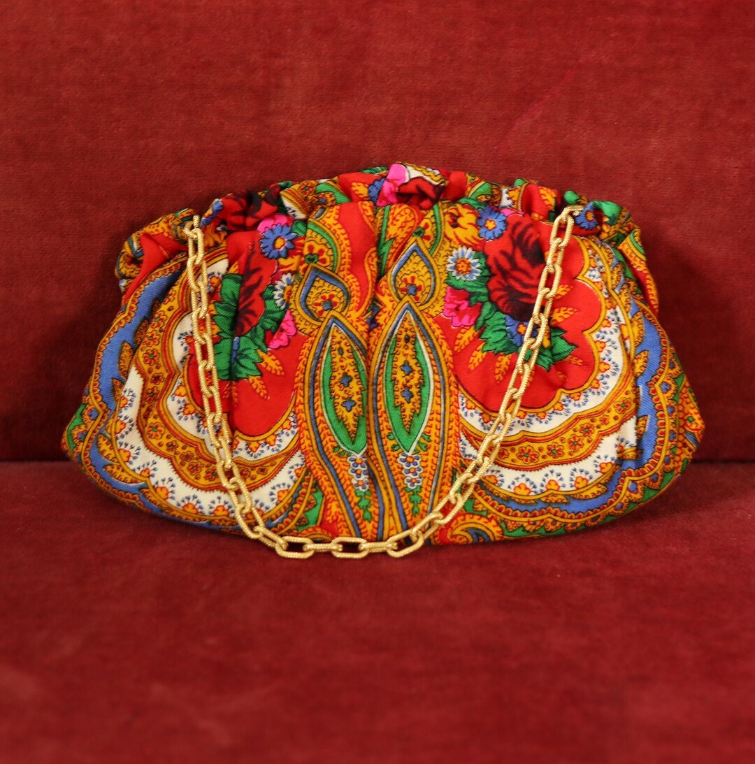 Mod Paisley Handbag by Morris Moskowitz 1960 - Etsy