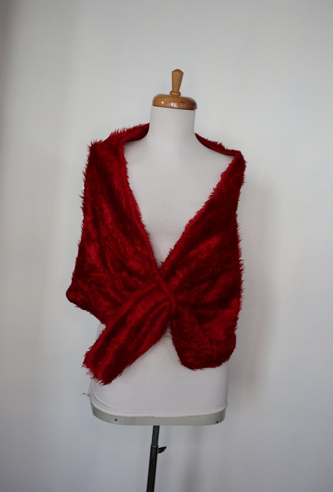 Fabulous 1950s Irma Kigere Original Red Faux Fur Wrap With Loop - Etsy
