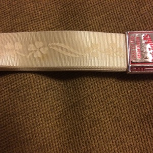 1950's Vintage White Rayon Wright's Ribbon With a White Four Leaf ...