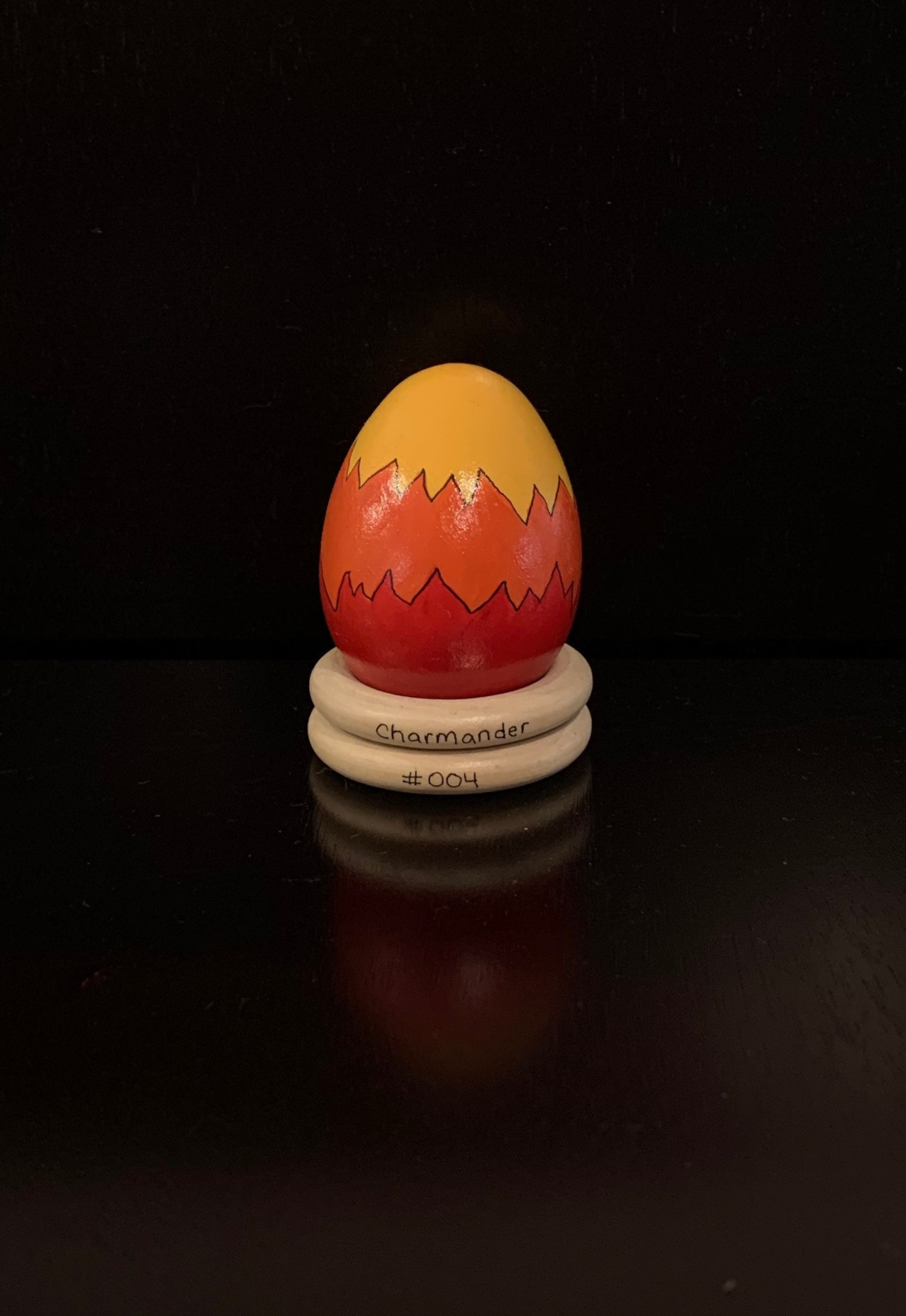 Charmander Handpainted Wooden Egg Pet Pokemon Official - Etsy