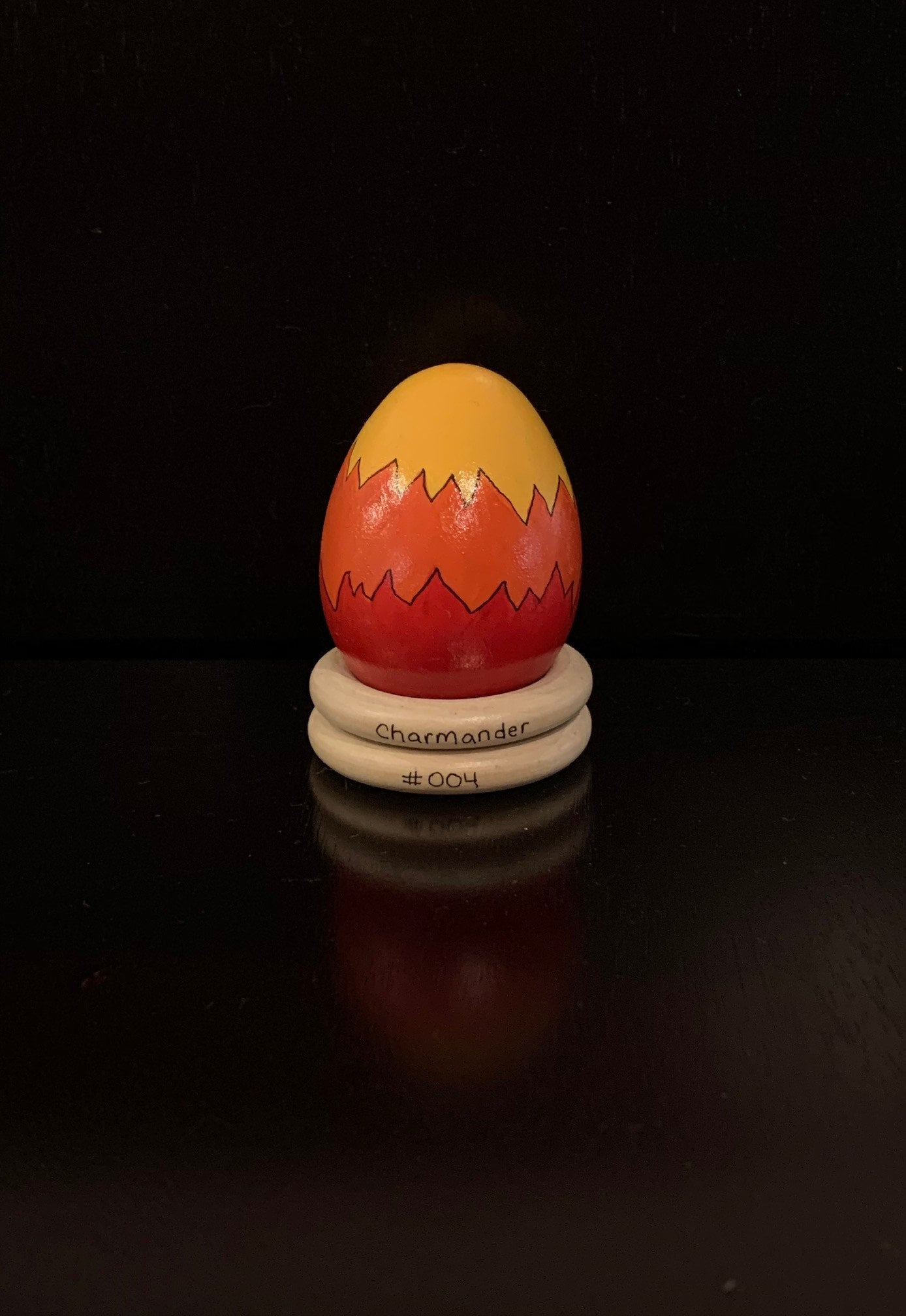 Charmander Handpainted Wooden Egg Pet Pokemon Official - Etsy