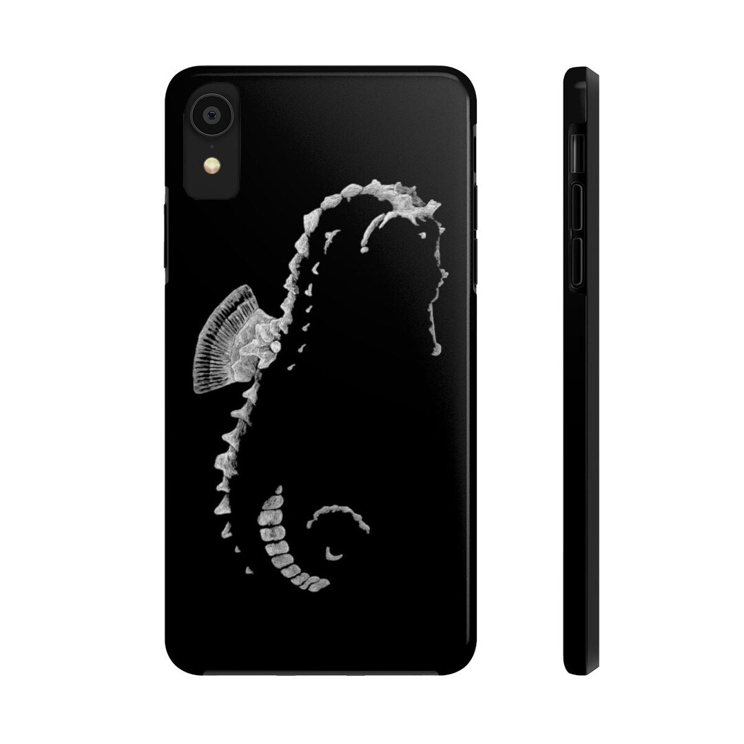 Seahorse Charcoal Style Minimal Phone Case- Iphone, Samsung Galaxy ...