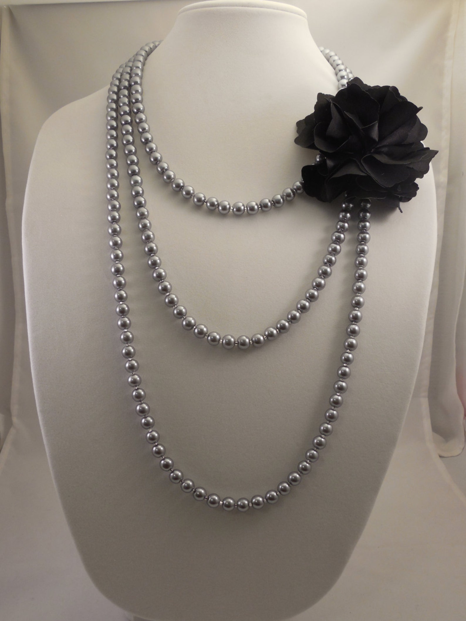 Wedding Bridal Three Strand Layerd Extra Long Necklace With - Etsy
