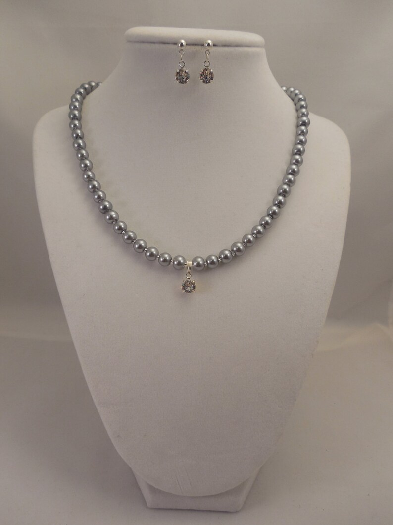 Simple and Fancy Wedding Bridal Set One Strand 6mm Cream | Etsy