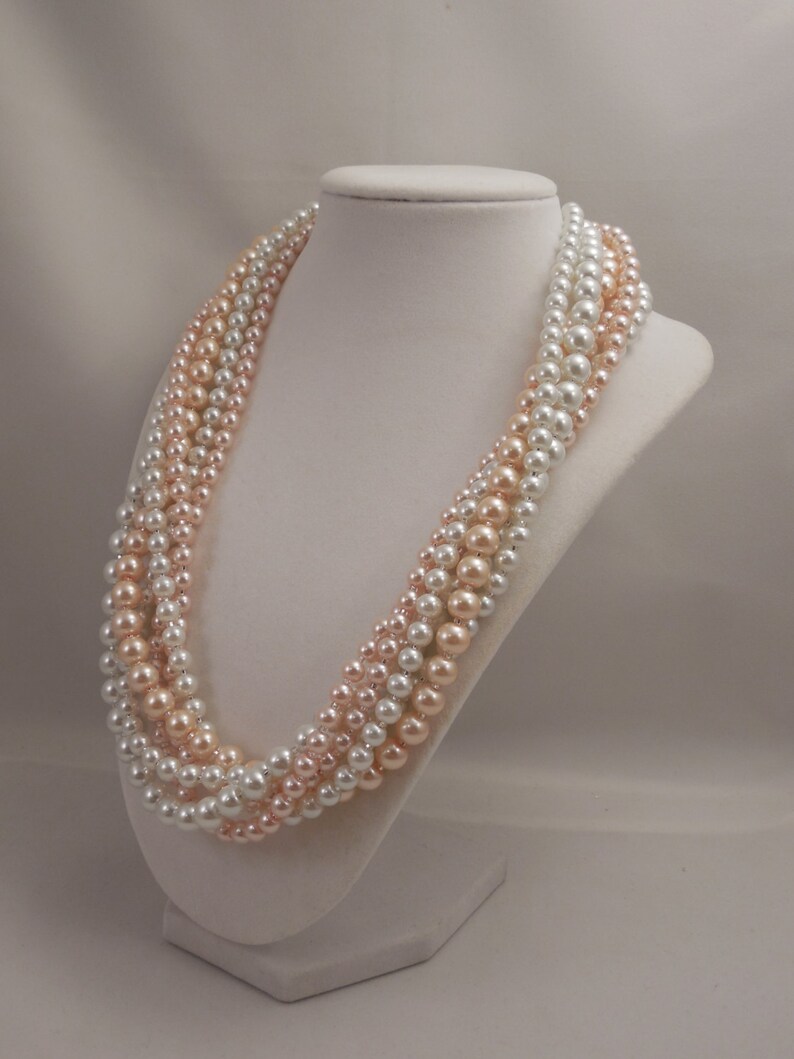 Very Elegant Wedding Bridal Multi Strand Long Necklace With - Etsy