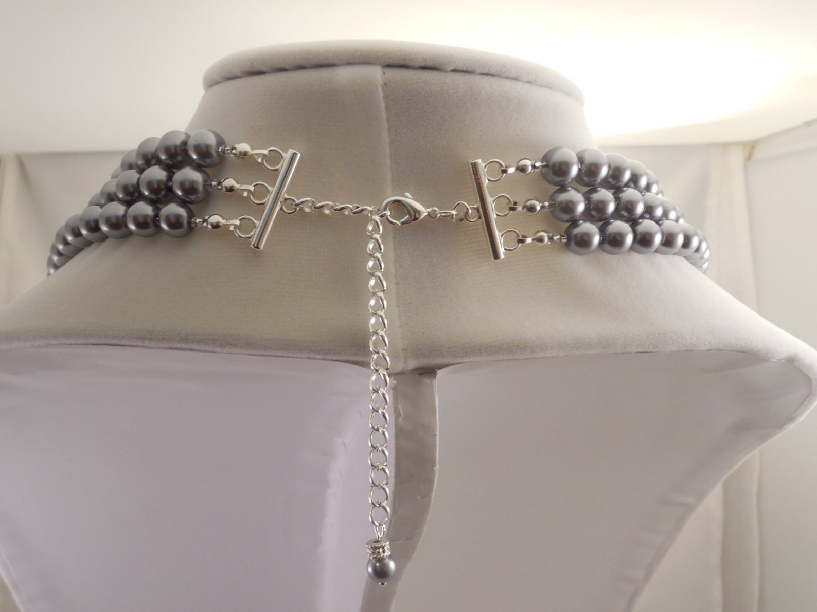 Wedding Bridal Three Strand Layerd Extra Long Necklace With - Etsy