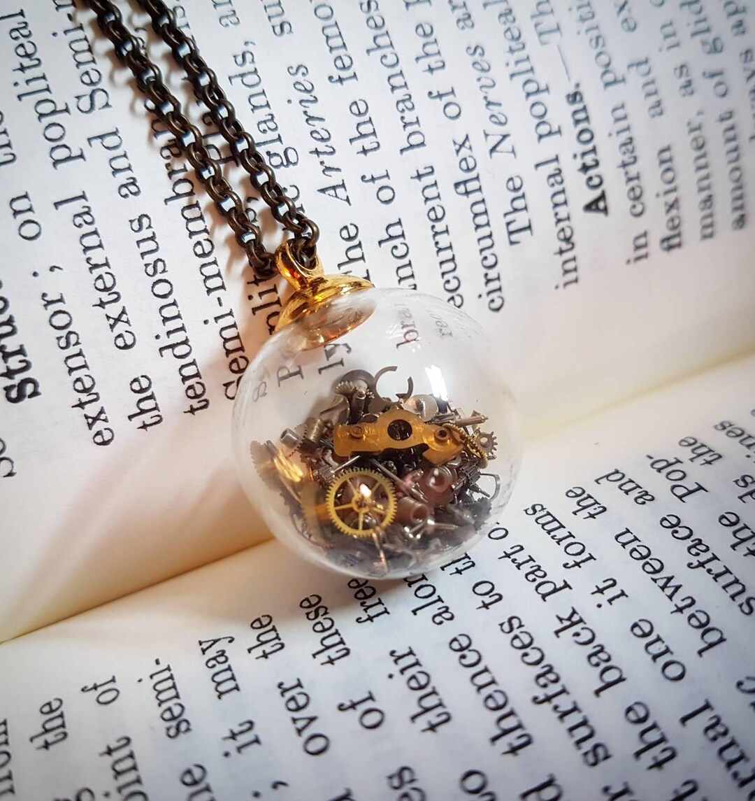 Steampunk Clockwork Glass Orb Pendant - Etsy