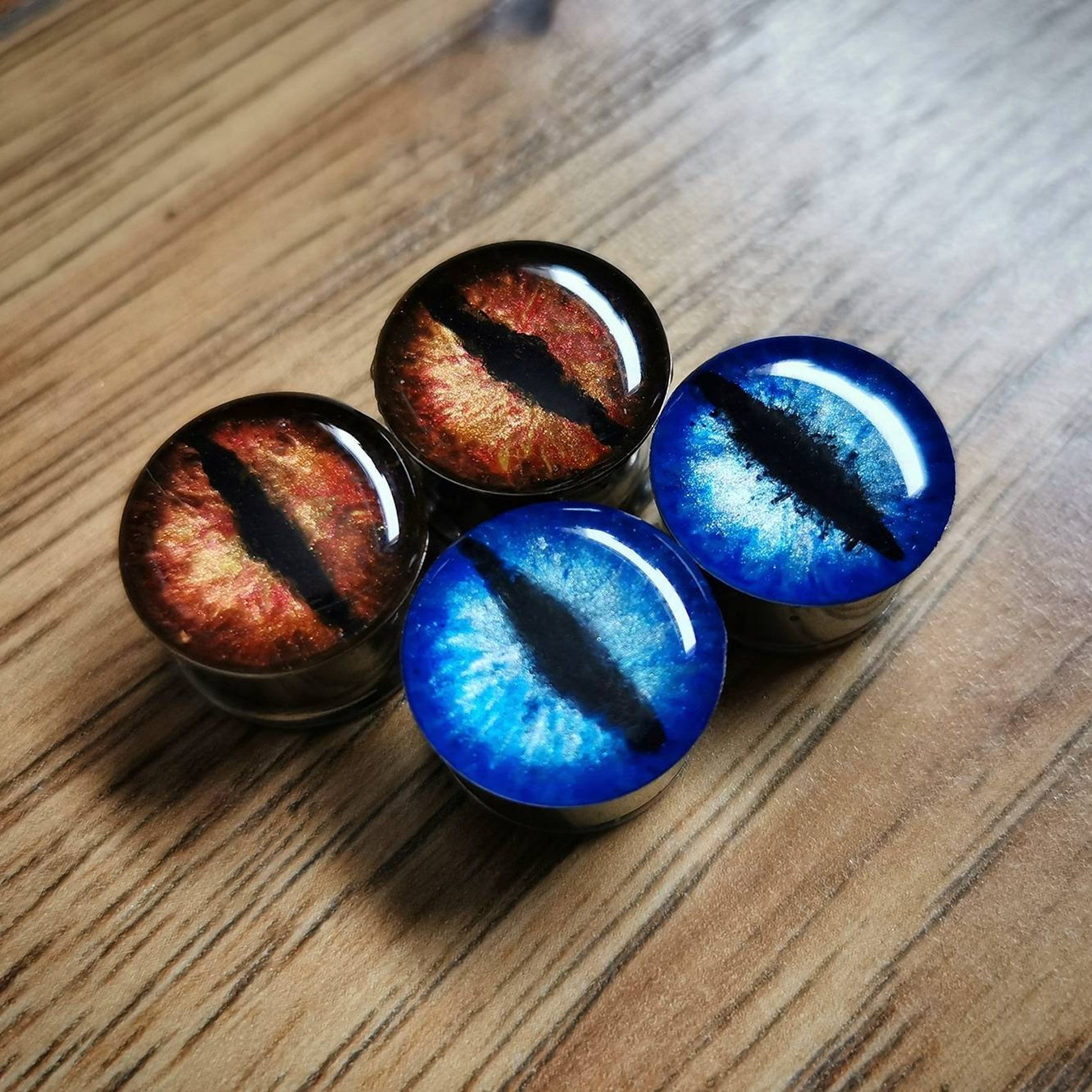 Hand Painted Dragon Eye Plugs. FOR PAIR. - Etsy