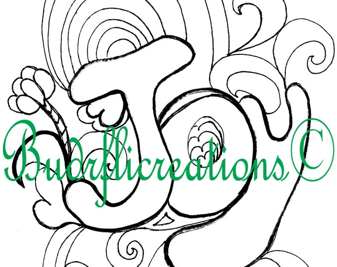 Joy Adult Coloring Page Fruits of the Spirit Instant - Etsy