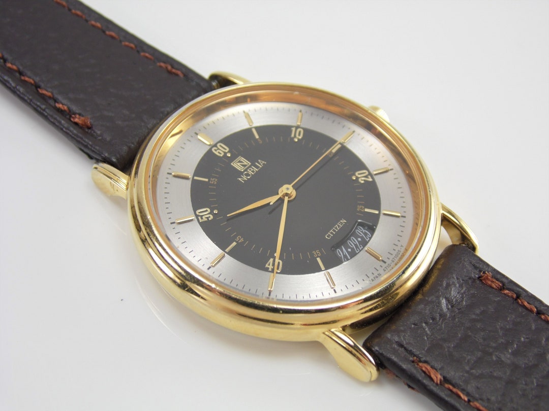 Rare Vintage Mens Womens Unisex Silver & Gold Citizen Noblia Thin ...