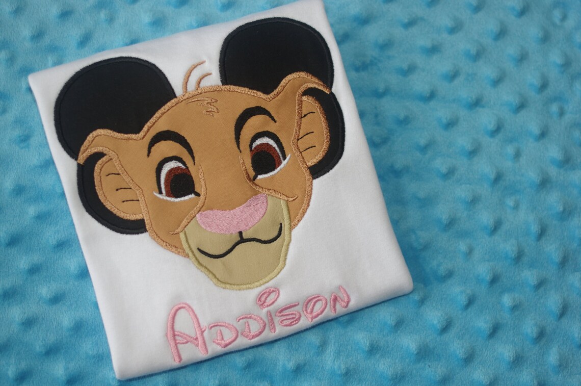 Simba or Kiondisney Characters Mickey Mouse Ears Appliquéd - Etsy