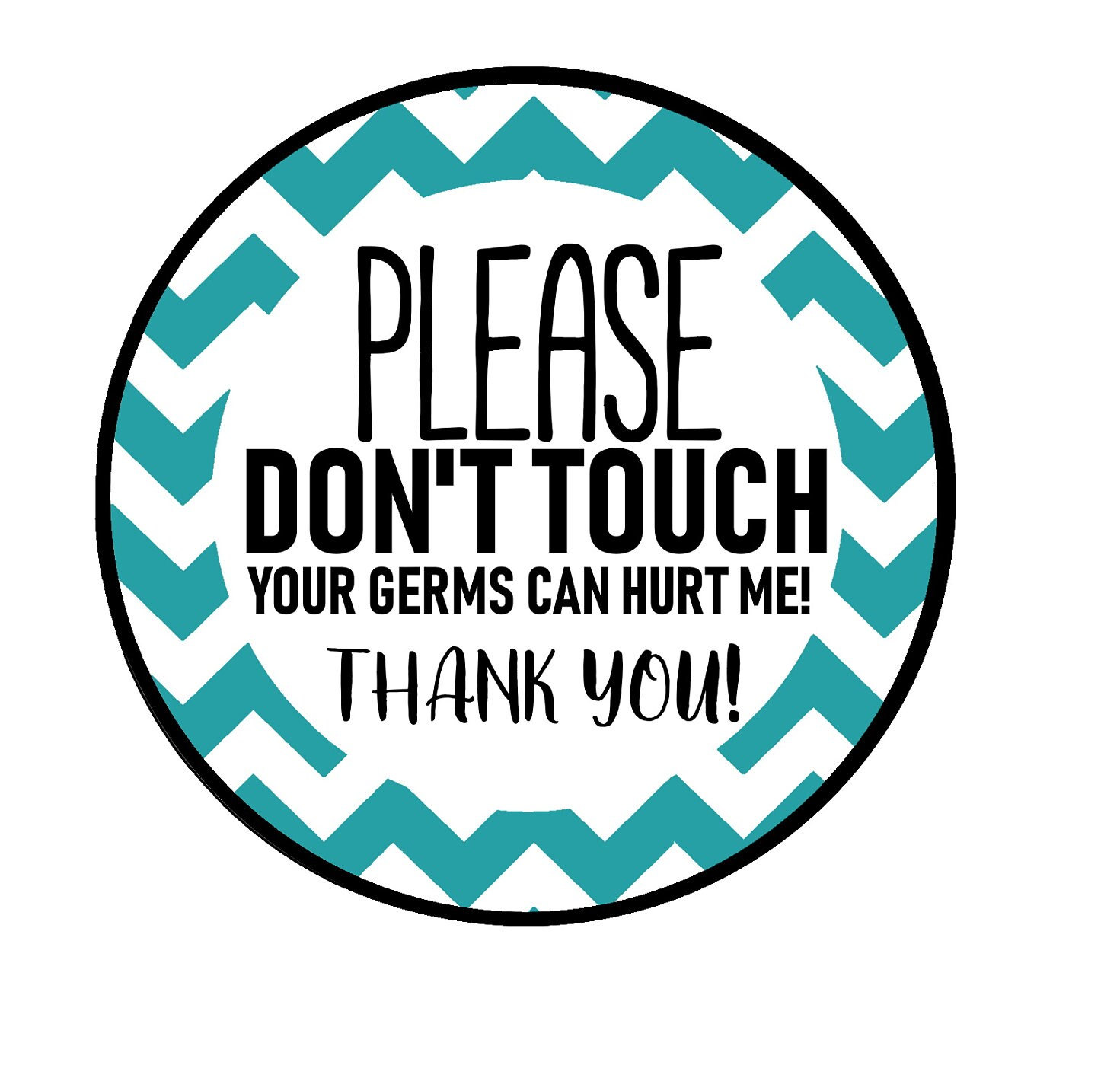 Stickers, Labels & Tags Stroller Sticker Baby Sign Germ Free Flu Season ...